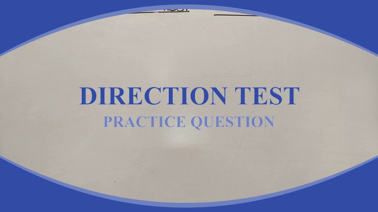 Direction test,दिशा निर्देशन, practice questions - YouTube