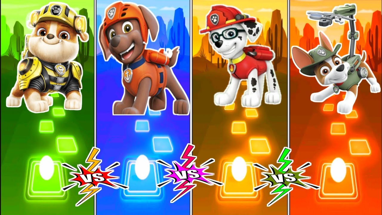 Rubble - Zuma - Marshall - tracker !! Tiles hop EDM Rush !! tiles hop ...