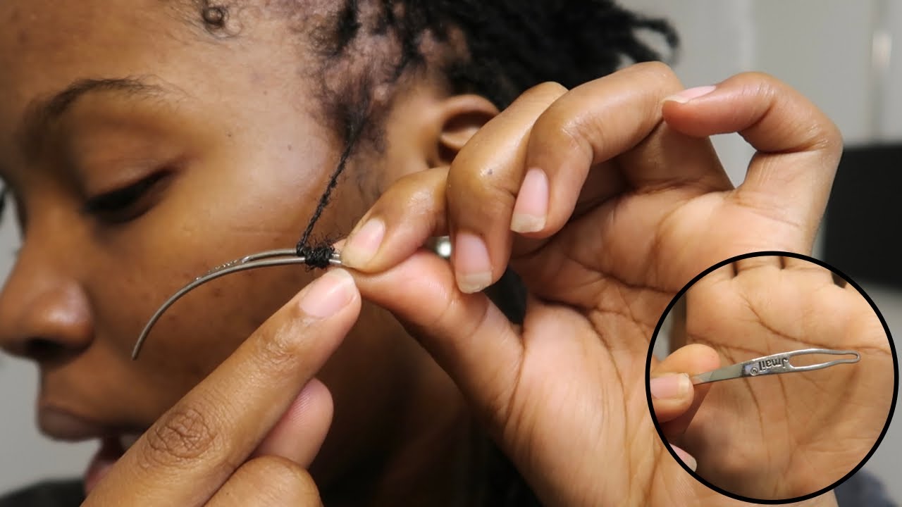tool i use for interlocking + how i use it to retie microlocs | diy micro locs - YouTube