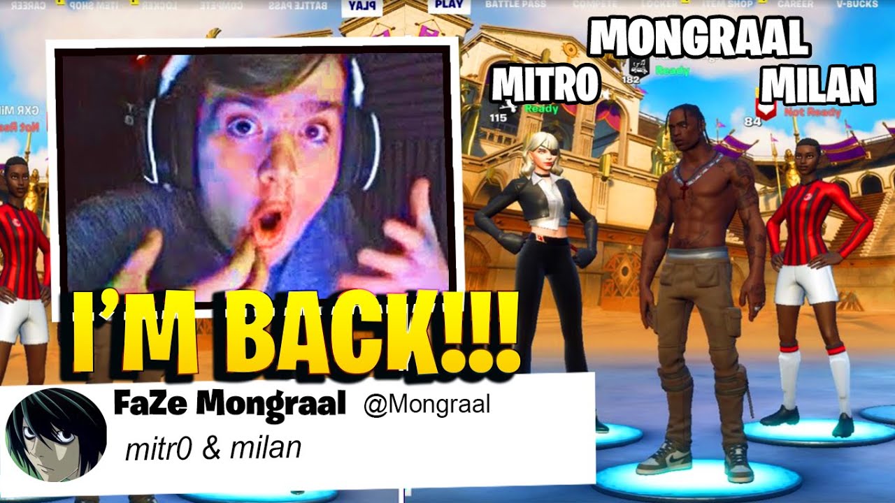MONGRAAL FINALLY Reunites With MITRO & MILAN (Fortnite) - YouTube