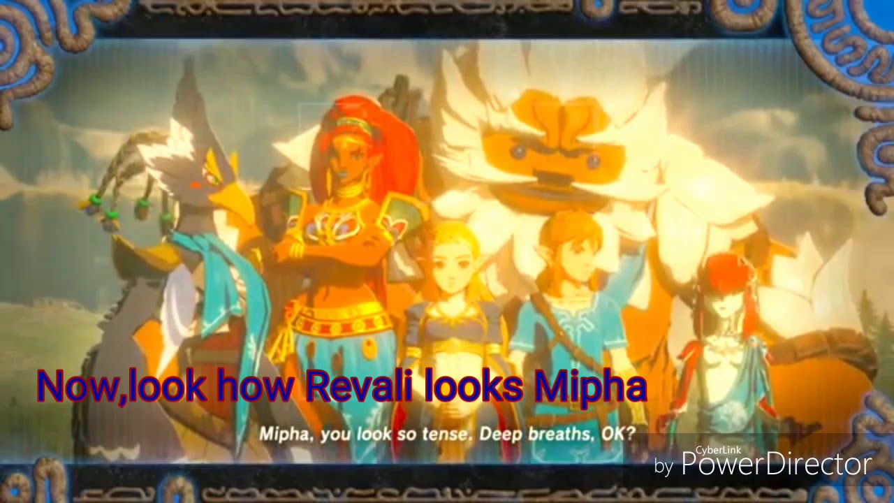 Revali smiling to Mipha while she is calming down - YouTube