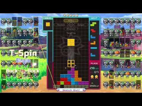 my tetris clear sends 7 lines at the top 30 in tetris 99 invictus today!!!! - YouTube