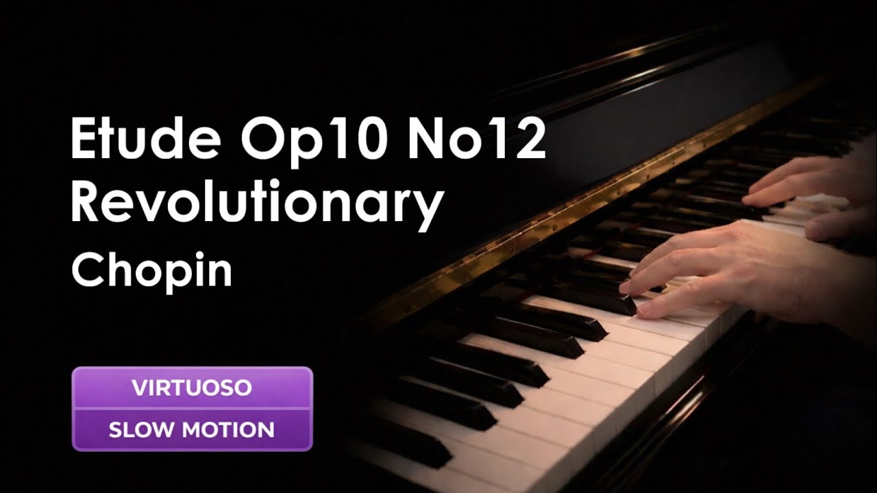 F. Chopin: Etude Op. 10 No. 12, Slow Motion Piano Tutorial - YouTube