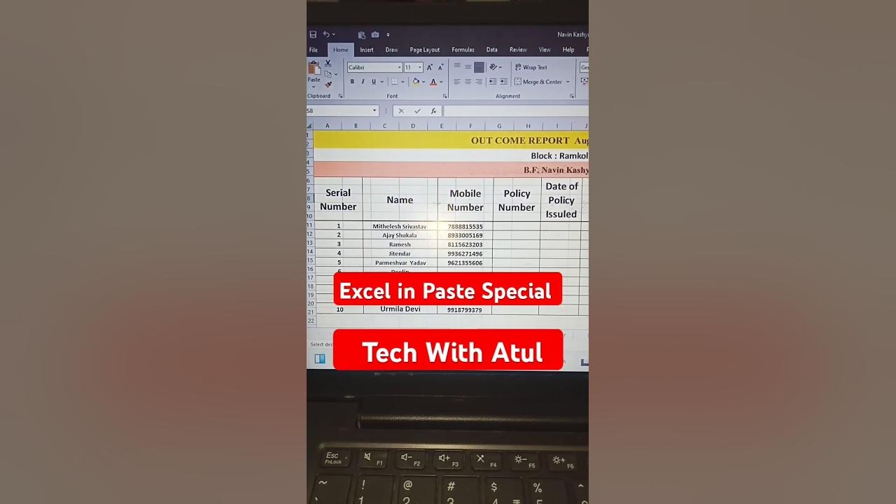 Excel in Paste Special #exceltips #pastel #special #copy #paste #ytshorts #computer # ...