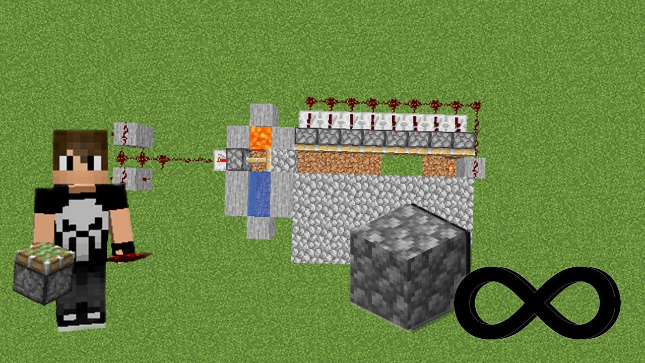 How to make an infinite cobblestone generator in minecraft - YouTube