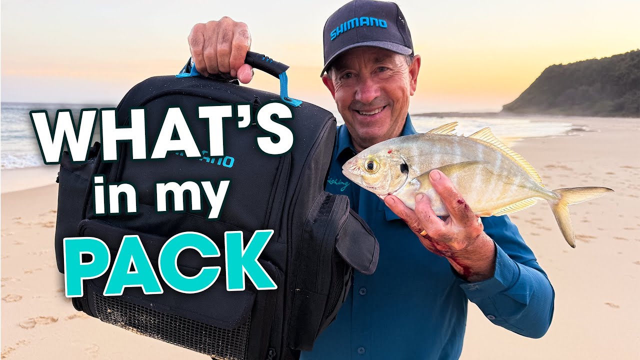 What's in my Beach Fishing Backpack! + EPIC Session 🐟🐟🐟🐟🐟 - YouTube