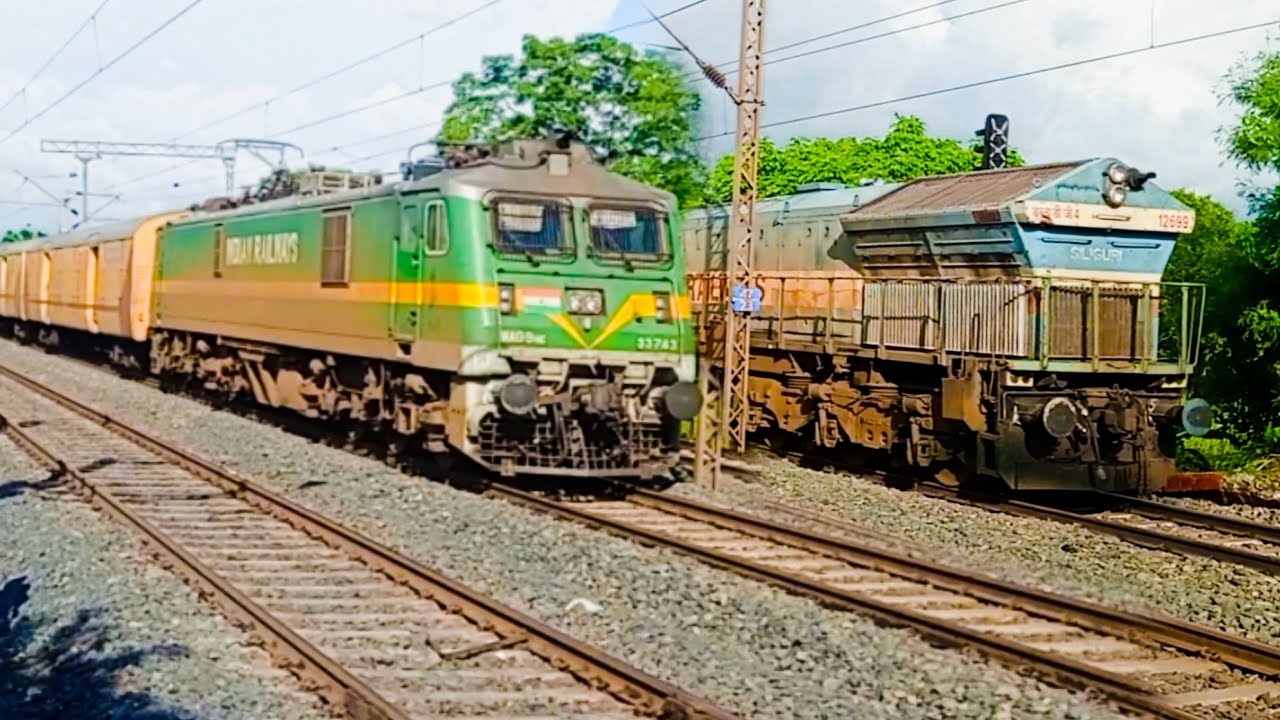 High Speed Indian Freight Trains Of South Eastern Railway WDG-4 , WAG-7 ...