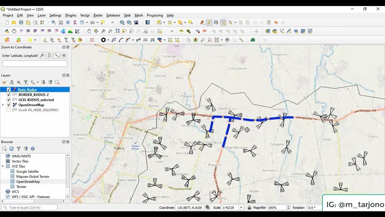 Membuat Rute Menggunakan QGIS - YouTube
