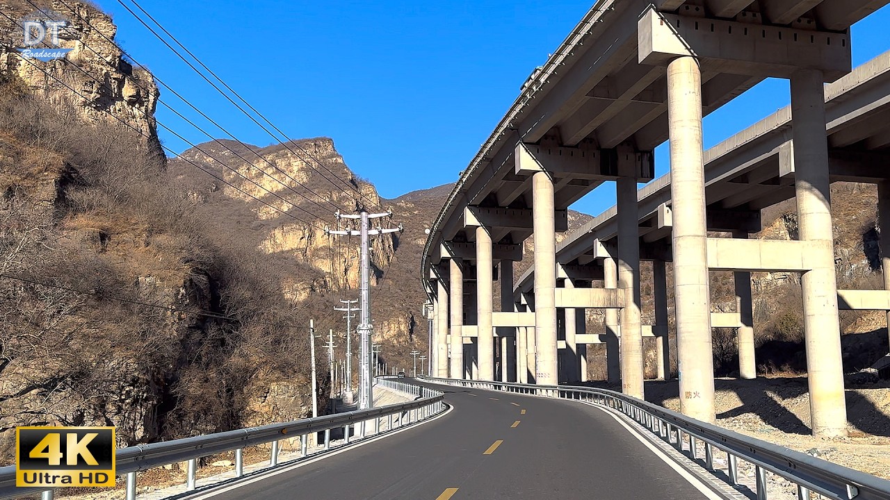 Baiyang Valley 4K HDR - Driving in Beijing Changping - Scenic Mountain ...
