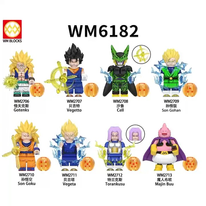 LEGO Dragon Ball Minifigures Brick WM6182 - YouTube