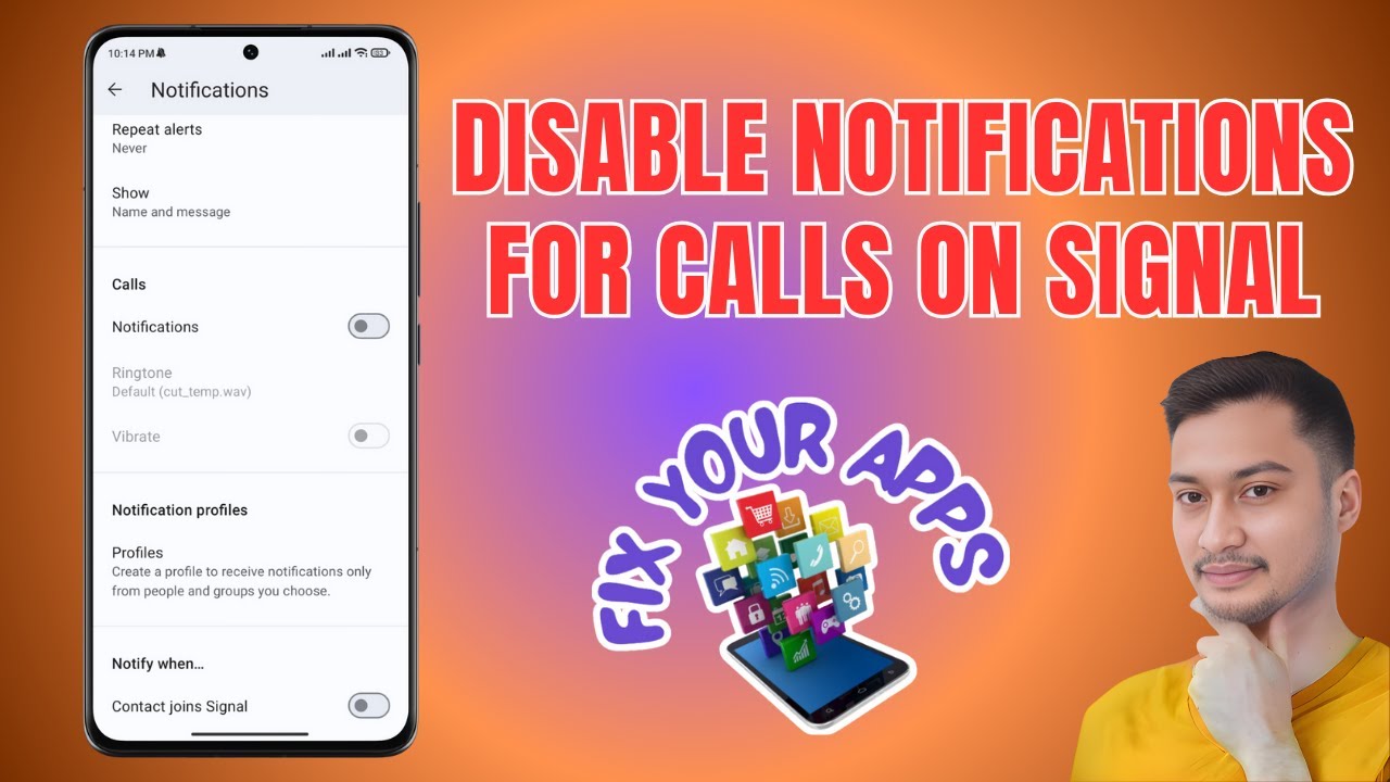 How to Disable the Notifications for Calls on Signal App - YouTube