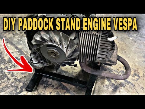 DIY Paddock Stand Vespa Engine #paddock #vespa #italy - YouTube