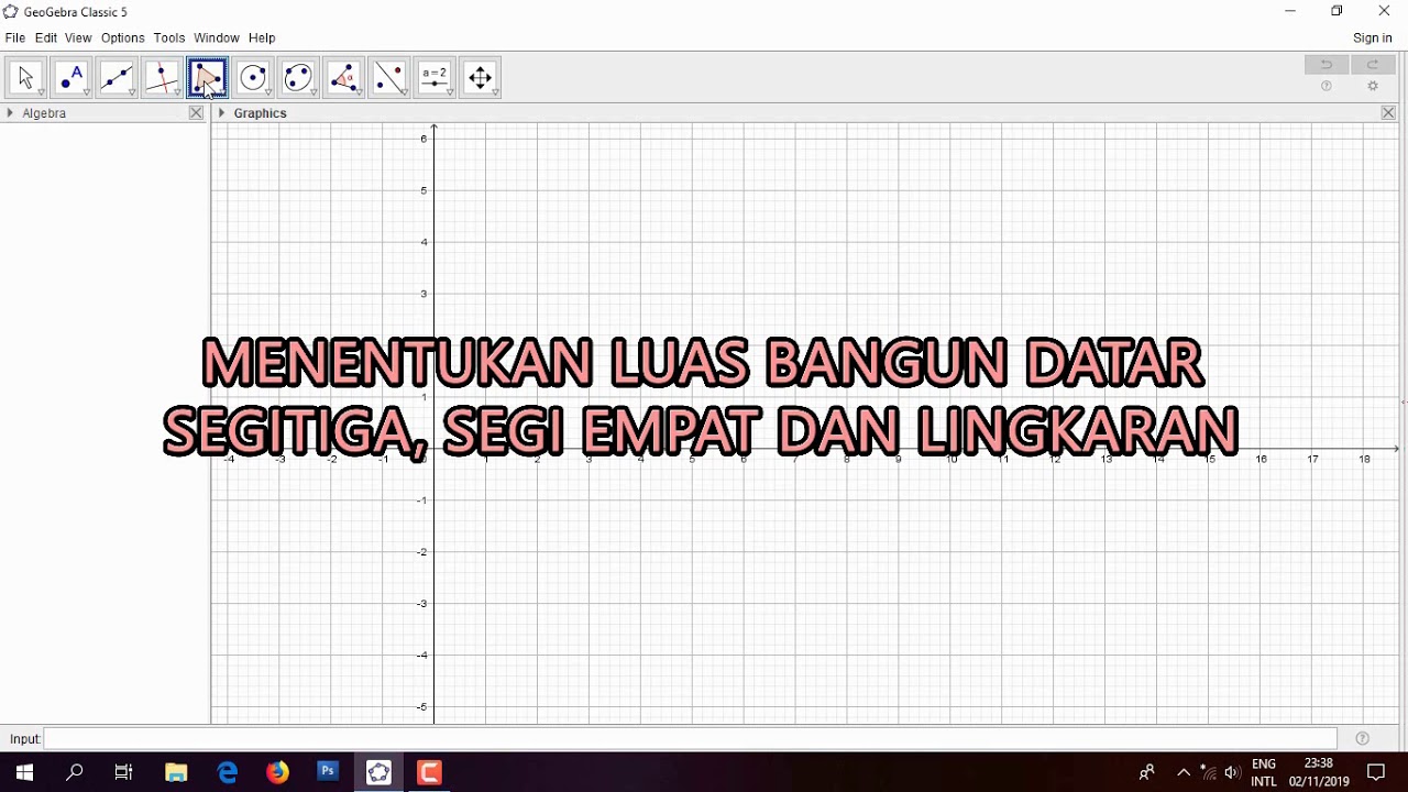 Contoh penggunaan GEOGEBRA pada bangun datar - YouTube