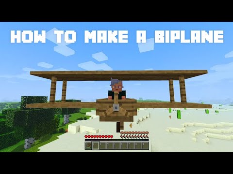 How to make a BIPLANE in Minecraft (Pocket Edition, PS4, Xbox, PC ...