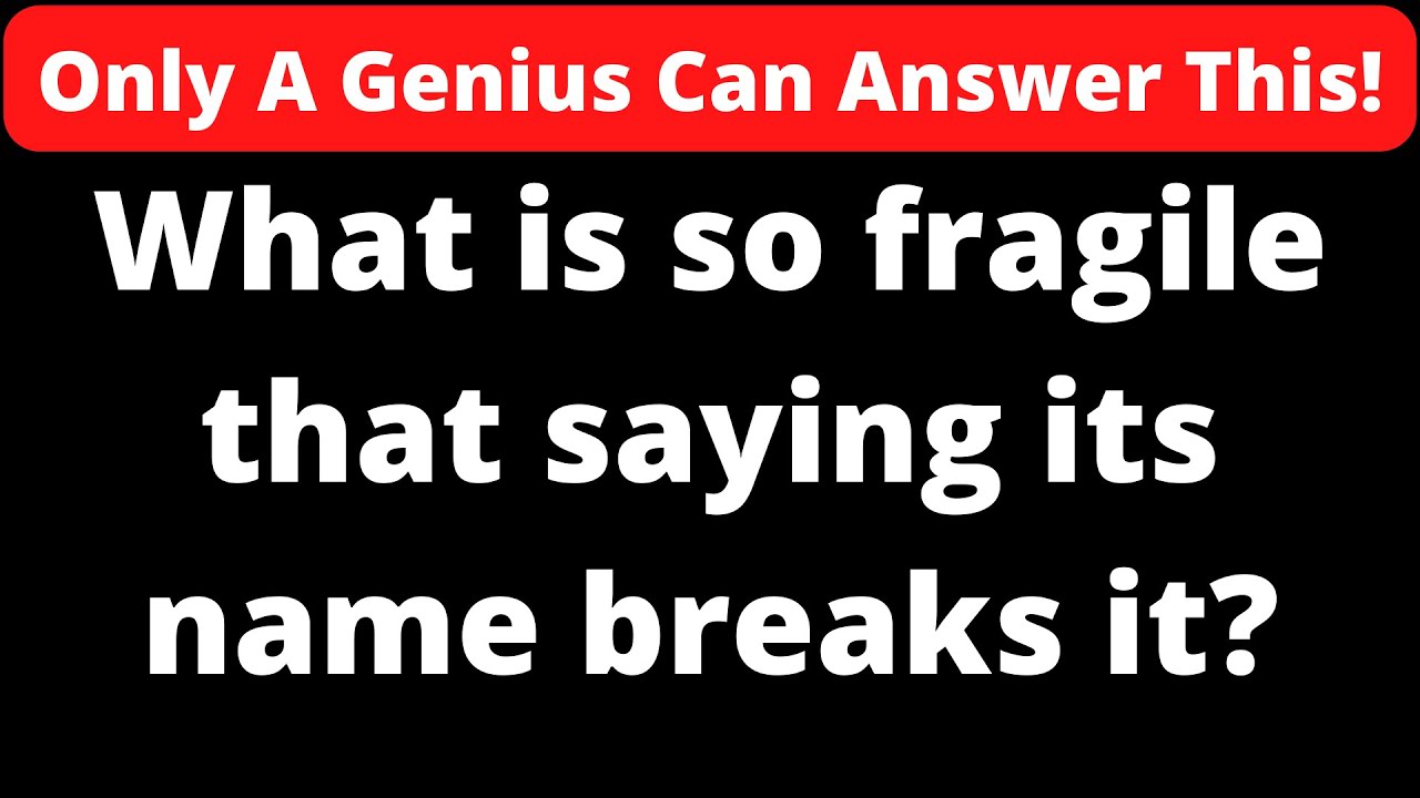 ONLY A GENIUS CAN ANSWER THESE TRICKY RIDDLES | Riddles Quiz - Part 3 ...