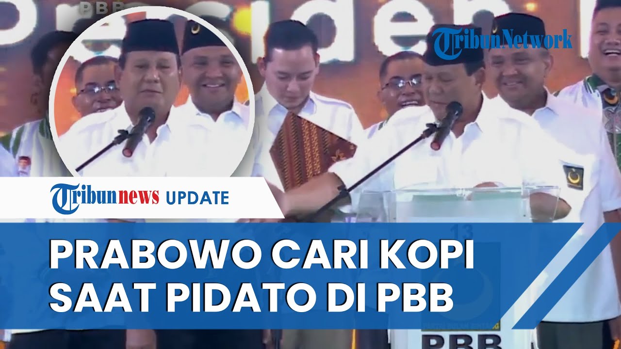 Momen Lucu Prabowo Cari Kopi saat Pidato di Milad ke-25 PBB: Ga Ada ...