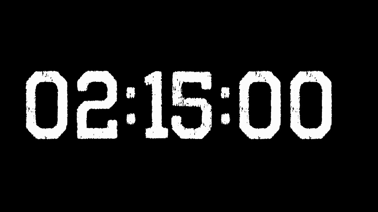 Sport white timer 2 hours 15 minutes (countdown) - YouTube