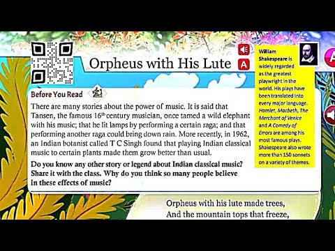 Orpheus with His Lute Poem by William Shakespeare in Hindi Explanation ...