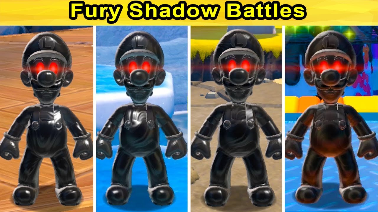 Super Mario 3D World + Bowser's Fury - Fury Shadow Luigi Battles - YouTube