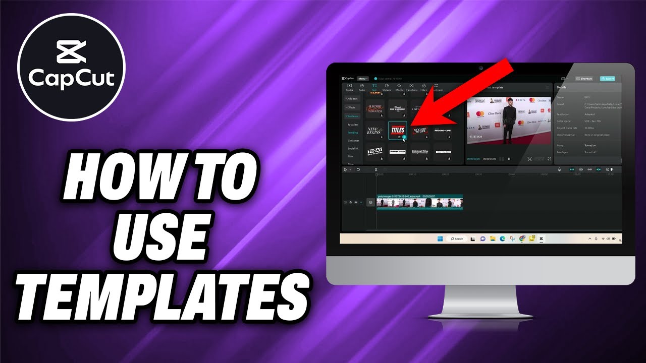 How To Use Capcut Templates on PC (2025) - Quick Help - YouTube