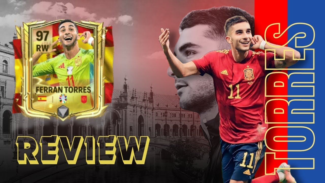 97 OVR Ferran Torres review in fc mobile|Finess Shot God in fc mobile ...