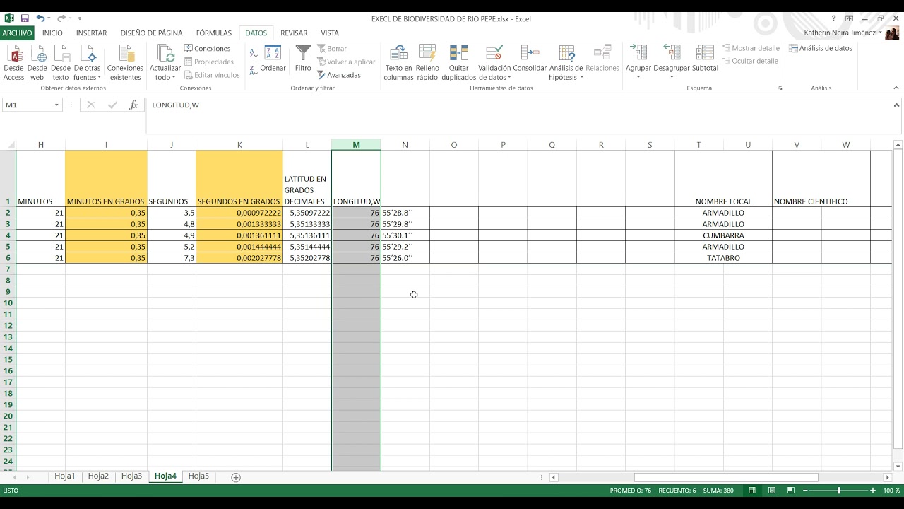 Coordenadas en Grados Minutos y Segundos a Grados Decimales en Excel y ...