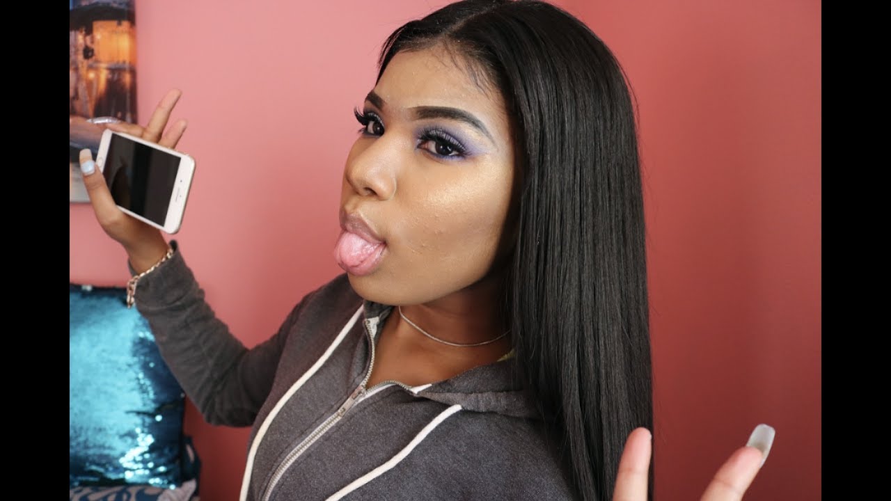 How To: Flat Iron Bone Straight| Best Shampoo For Hair Extensions - YouTube