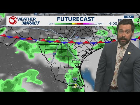 A weak cold front stalling in the region brings slightly better rain ...