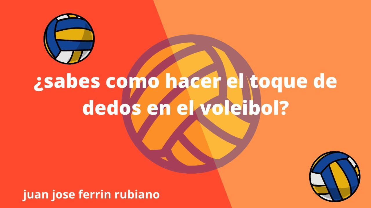 sabes hacer el toque de dedos en el voleibol?? - YouTube
