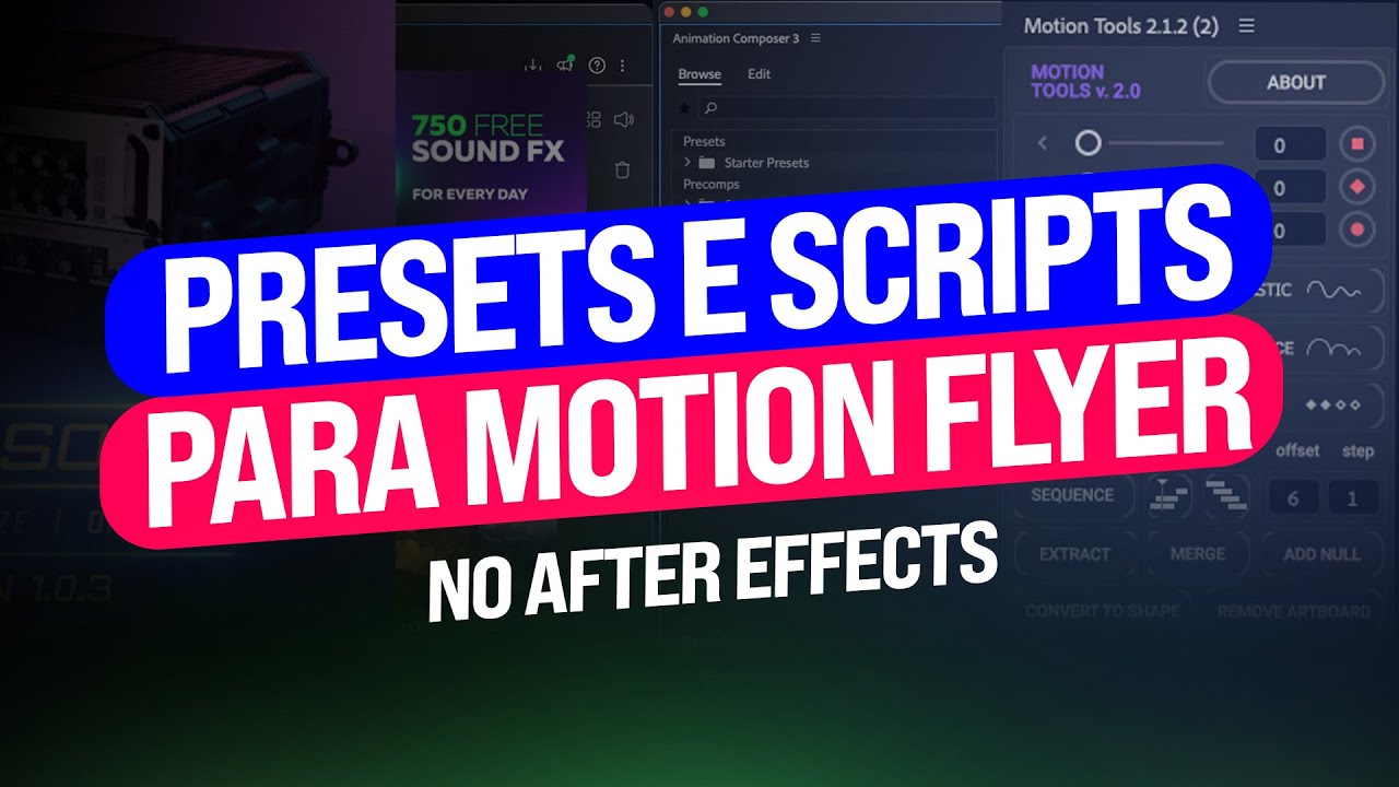 Presetes e scripts para MOTION FLYER - after effects - YouTube