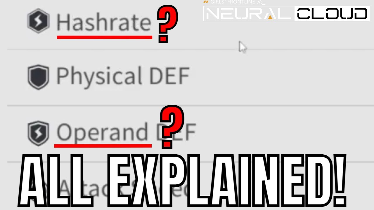 HASHRATE?! OPERAND DAMAGE?! This is How it Works! - Girls Frontline ...