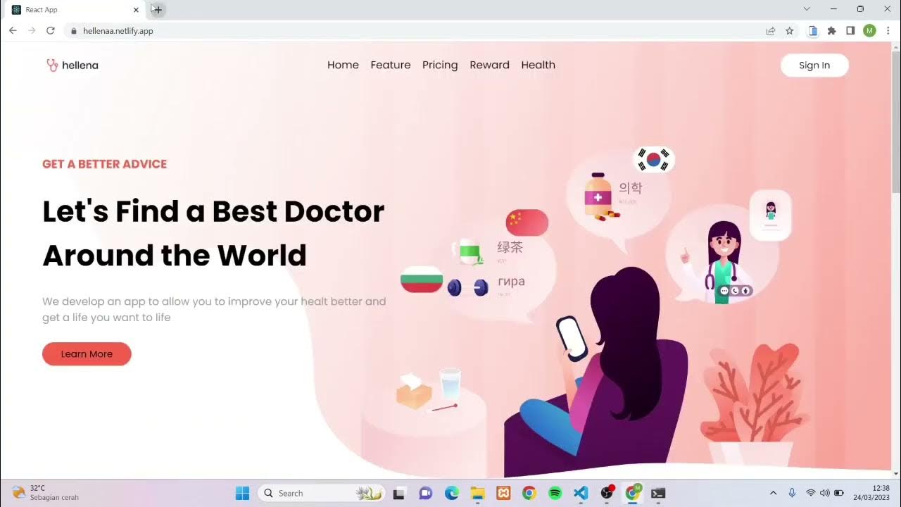 Membuat web landing page sederhana menggunakan react js dan tailwind css- SetUp - YouTube