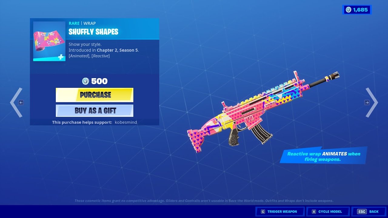 *NEW* Shuffly Shapes Wrap In The Fortnite Item Shop! - YouTube