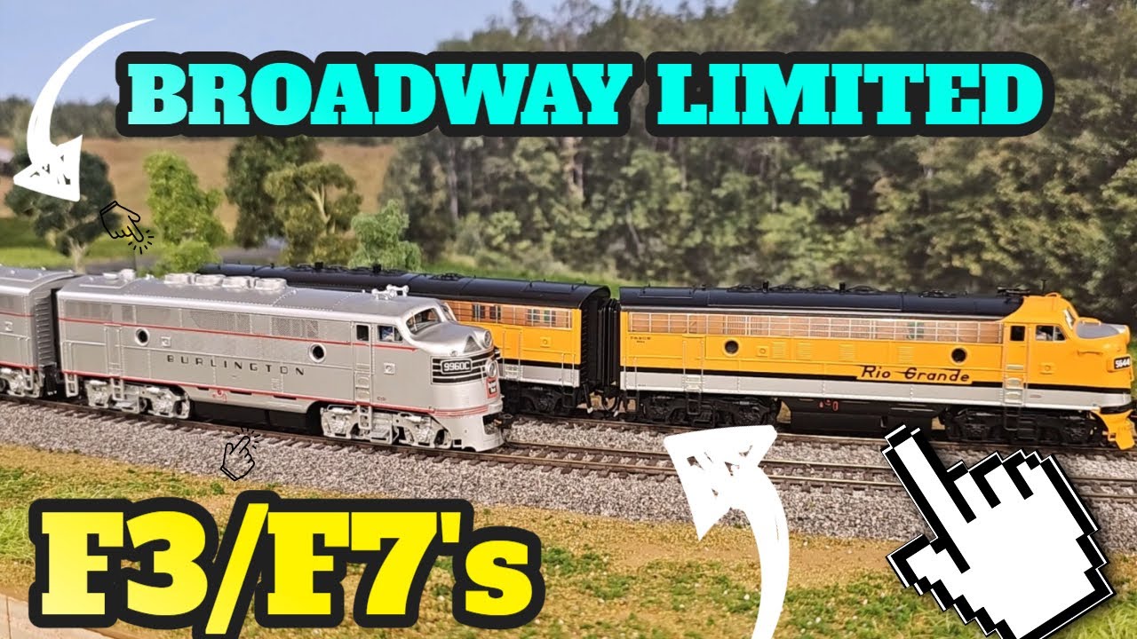 Broadway Limited HO Scale F3/F7 AB Locomotives | DC/DCC & Paragon 4 ...