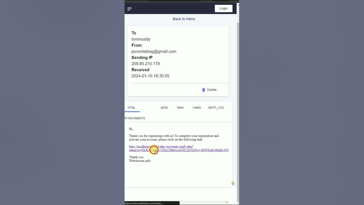 Email Verification Using Jwt Token In Php Shorts Php Jwt Phptutorial Youtube 