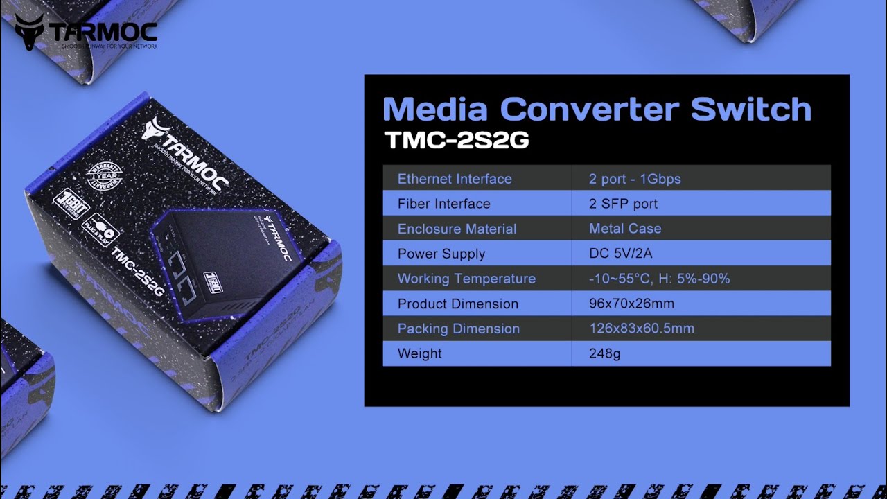 Unboxing and Quick look of Tarmoc Media Converter Switch 2 SFP port and ...