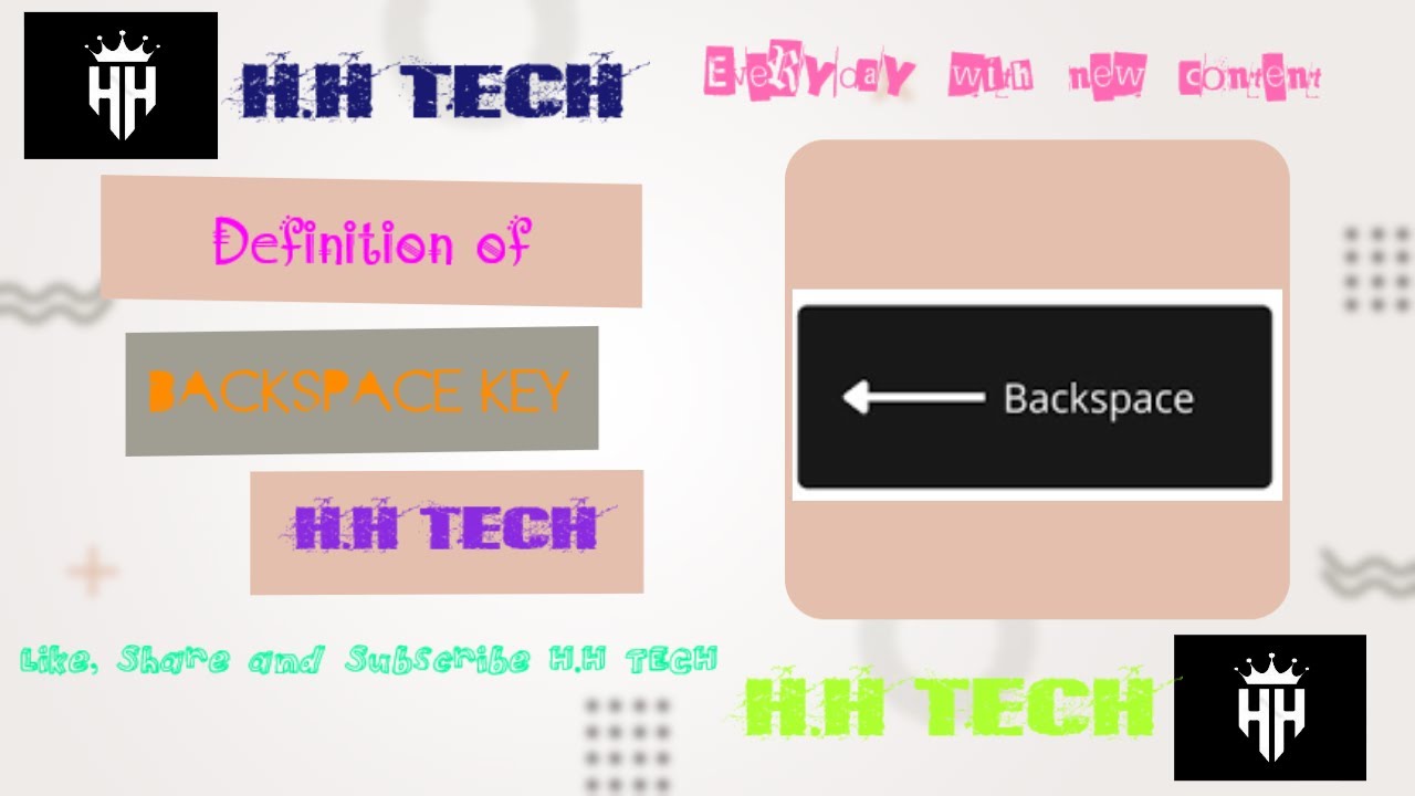 Definition of Backspace Key / Full explanation of Backspace key/ 15-July-2024 / H.H Tech - YouTube