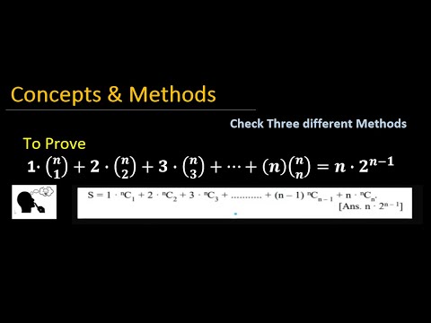 1 nc1 + 2.nc2 + 3.nc3 + ...............+(n-1).nc(n-1)= n.2^(n-1) || 1 C_1+2C_2+3C_3 ...
