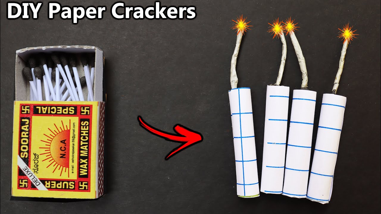 मैच stick से बनाया वाडिया पाठाका | how to make crackers with matchbox ...