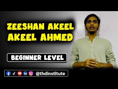 Zeeshan Akeel ahmed | Beginner level Student | THD INSTITUTE 🇵🇰 THD ...
