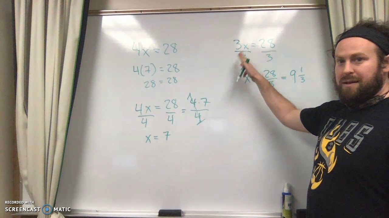 Solving Equations - Multiplicative Inverse - YouTube