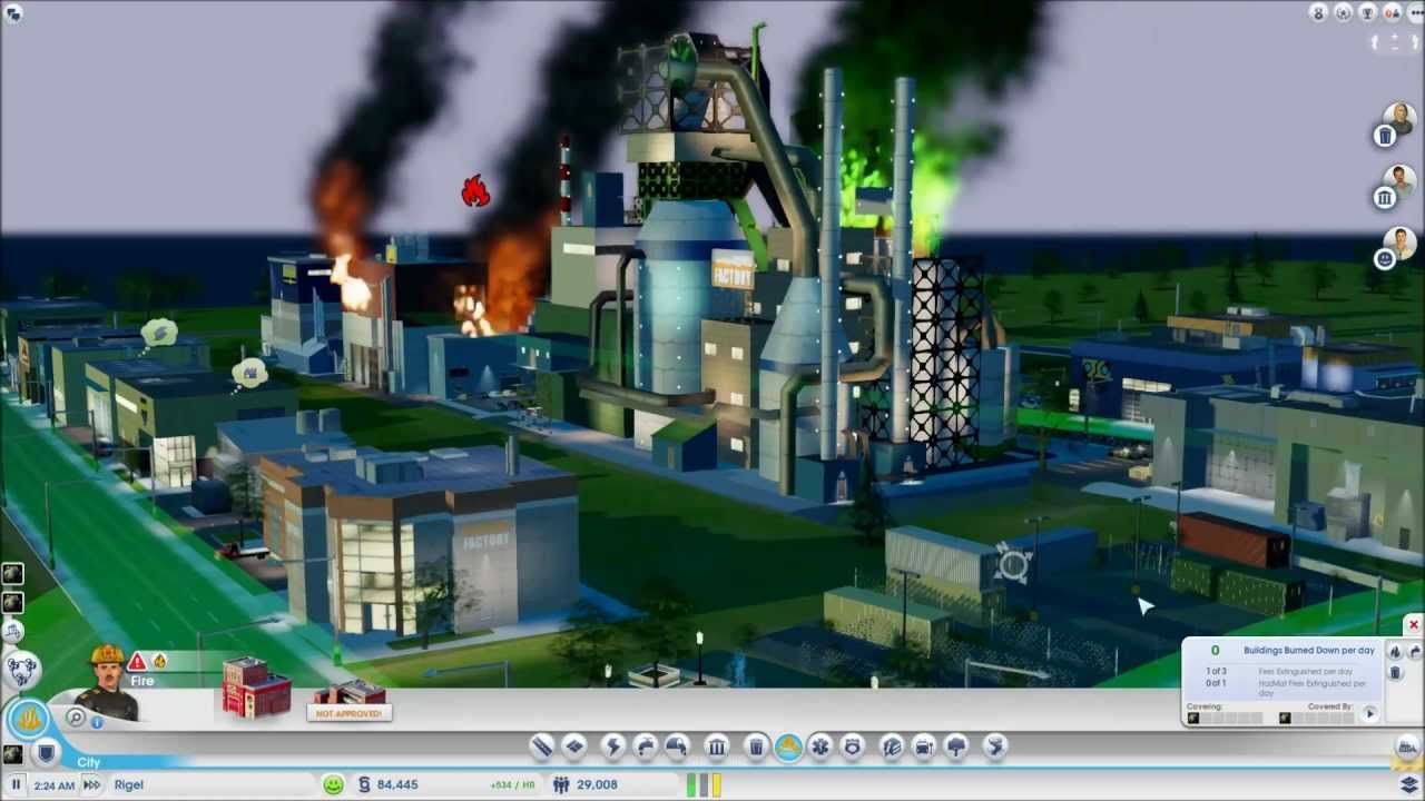 SIMCITY 2013 or SIMCITY 5.. FIRE FIRE FIRE!!! - YouTube