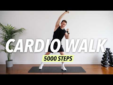 30 Min Cardio Walking Workout – 5000 Steps Fat Burn (Low Impact, No Jumping)