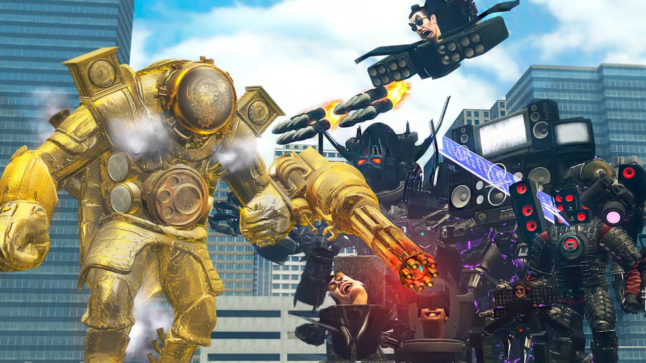 NEW SUPER UPGRADED TITANIUM CLOCKMAN VS ALL SKIBIDI BOSSES AND CAMERA ...