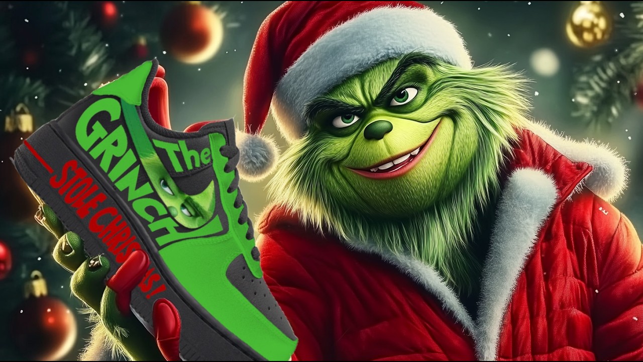 Grinch Hired Me to Custom This | How to Customize Nike AF1s with Grinch ...