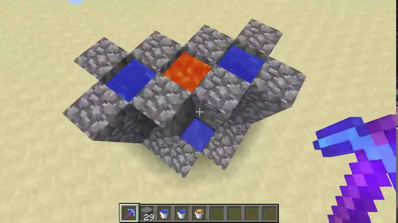 [Begginer] Minecraft 2 person cobblestone generator tutorial - YouTube