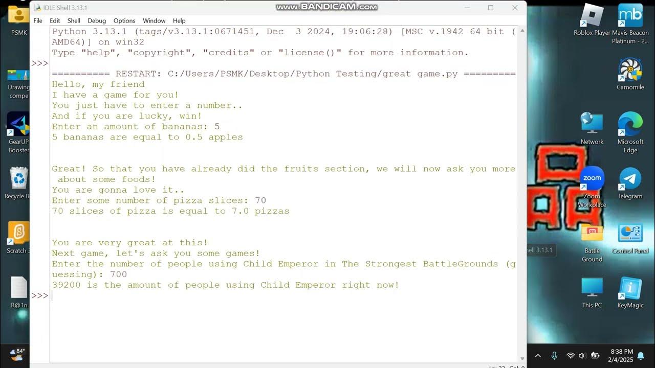 A nice Python game! - YouTube