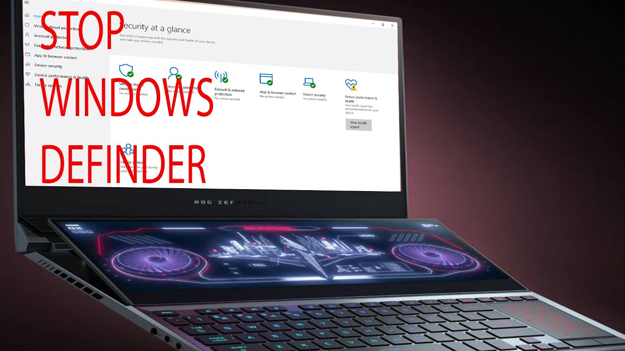 how to stop the Windows defender - YouTube