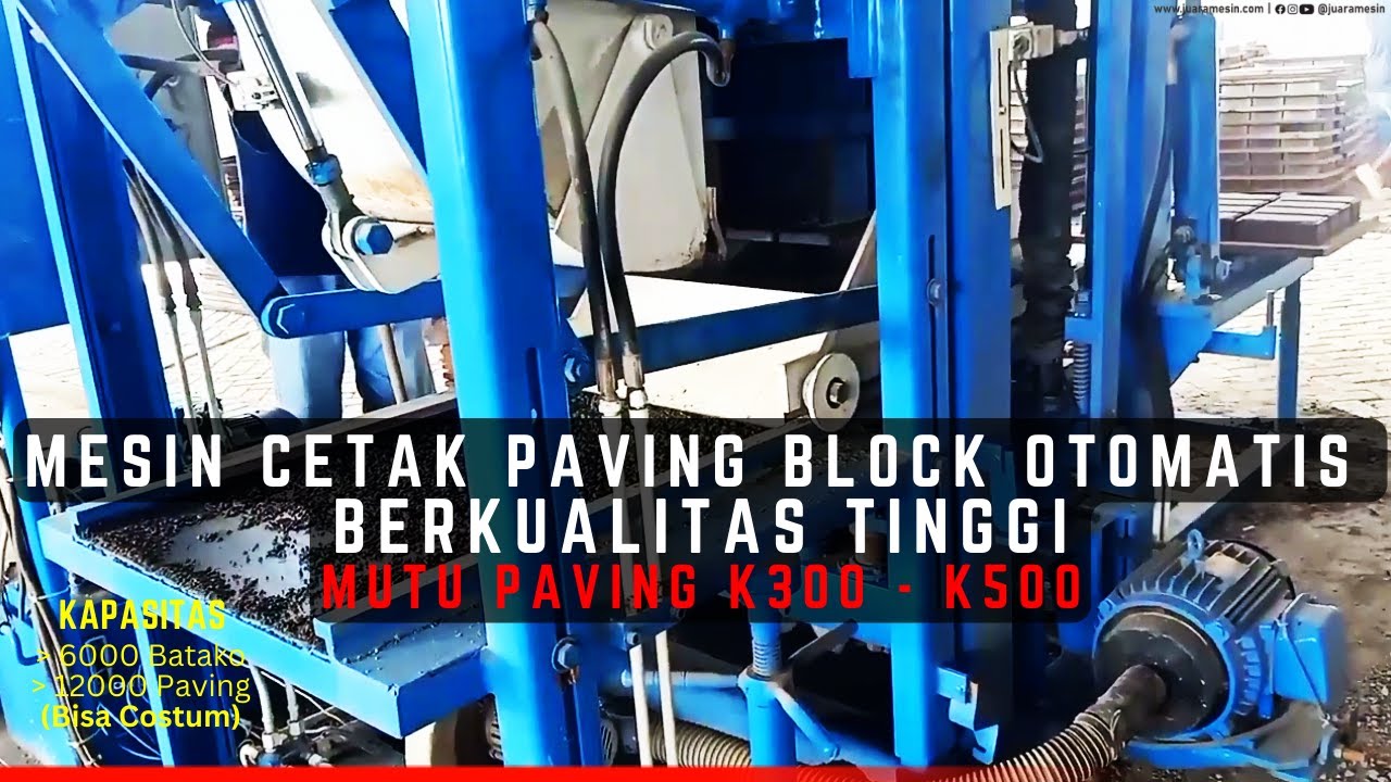 Mesin Cetak Paving Block Otomatis K400 Berkualitas Tinggi - YouTube