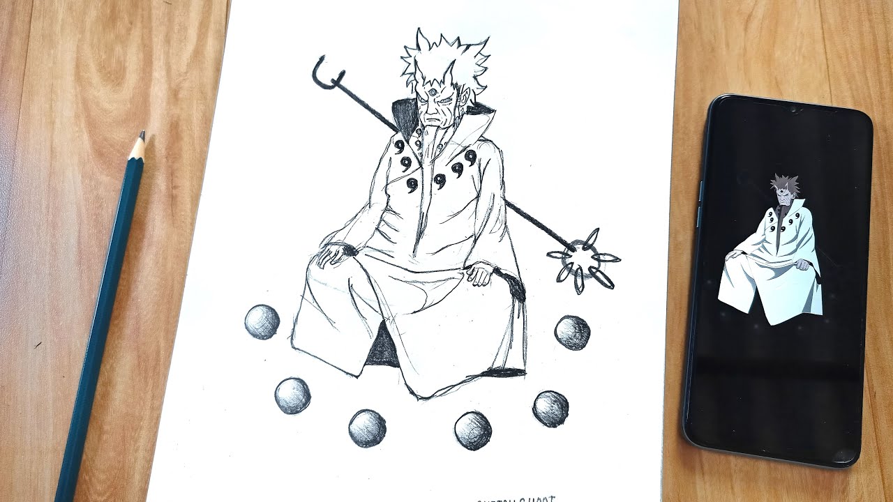 How to Draw Hagoromo (Full Body) | Drawing Hagoromo Ōtsutsuki - Naruto ...